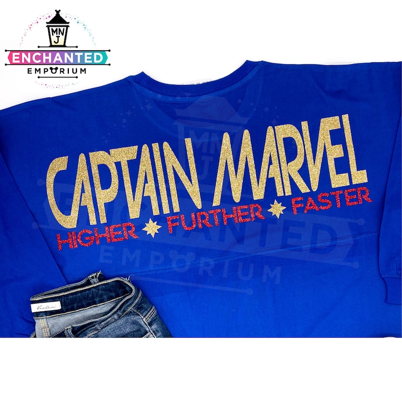 Captain Marvel Higher Further Faster Inspired Marvel Avenger - Etsy