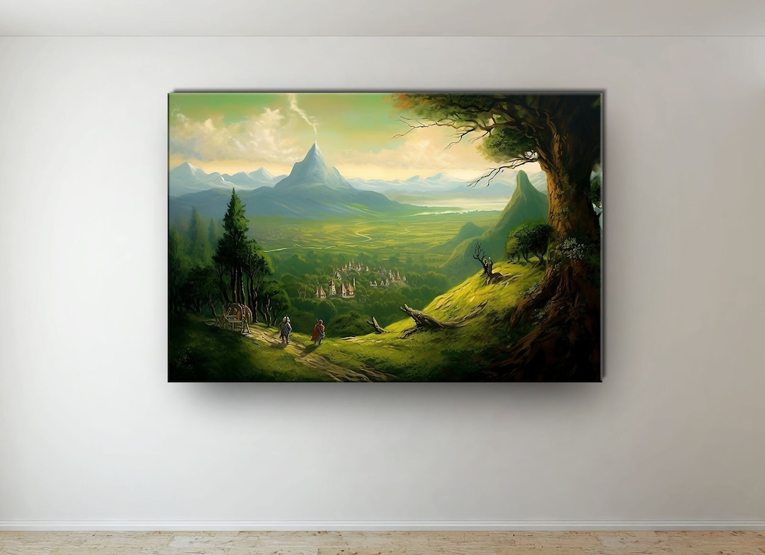 Lord of the Rings Canvas Print: Hobbit's Way Oil Painting Fan Art - Etsy
