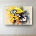 Green Bay Packers NFL Helmet Oil Paint Design Canvas Art Gift for Green ...