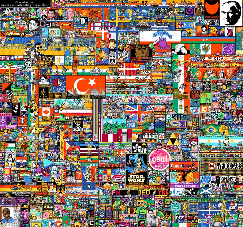 R/place Reddit Rplace last Version 2022 Wall Art - Etsy