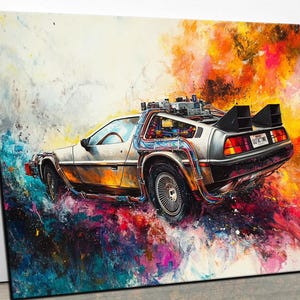 Delorean Canvas Print: Back to the Future Fan Art - Etsy Australia
