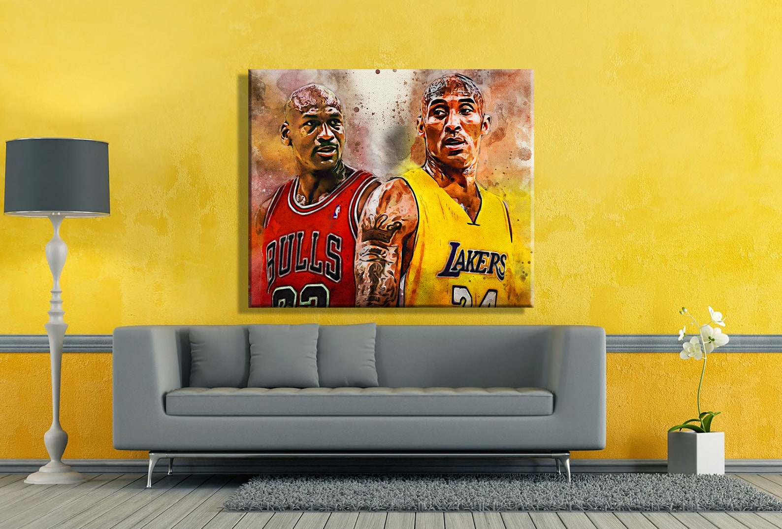 Kobe Bryant Michael Jordan Iconic Fan Art Poster Canvas Print - Etsy