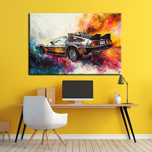 Delorean Canvas Print: Back to the Future Fan Art - Etsy Australia