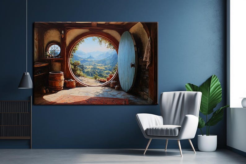 The Lord of the Rings "hobbit's Shire Doors" Landscape Fan Art Oil ...