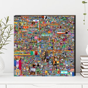 R/place Reddit Rplace "last Version" 2022 Wall Art Canvas Print Poster ...