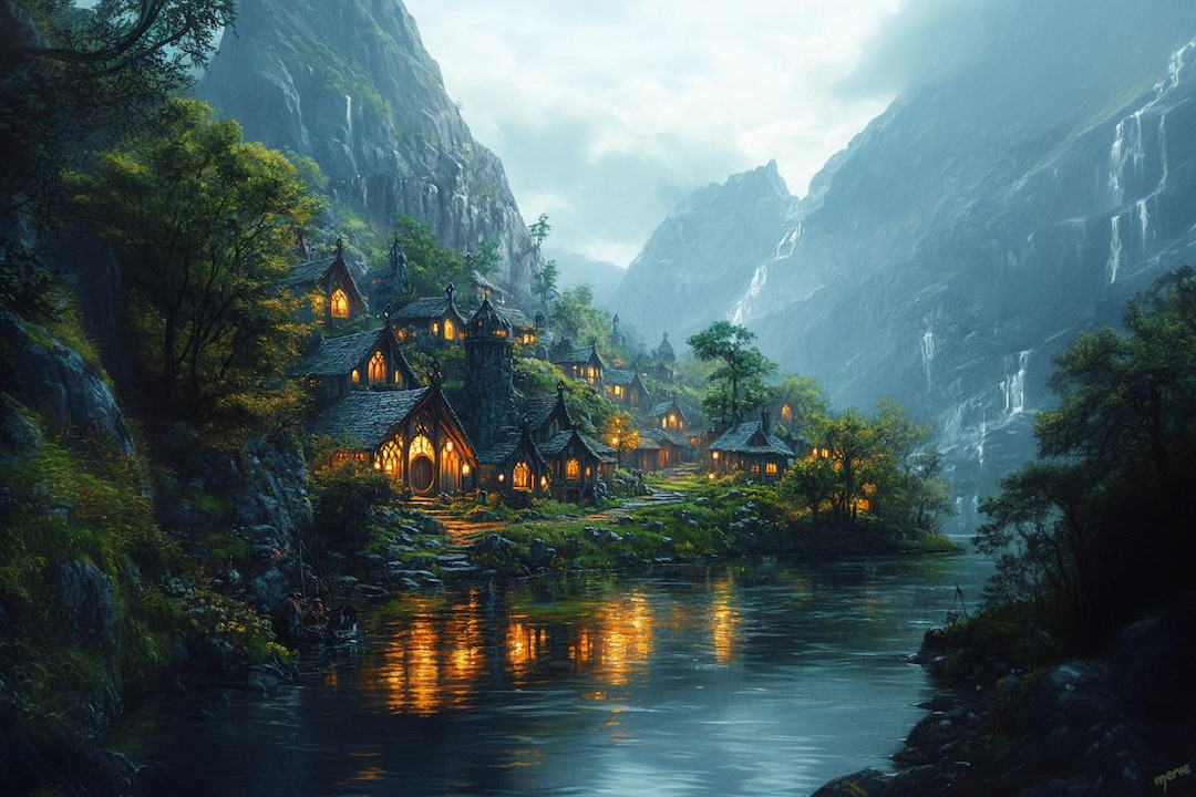 Hobbiton Canvas Print: Shire Landscape, Lord of the Rings Home Decor - Etsy