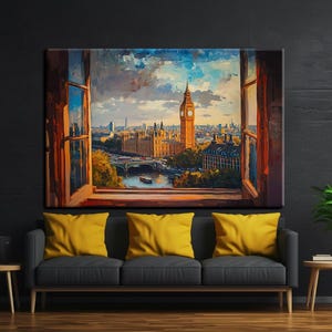 London City "big Ben From My Window" View Gift Oil Painting Design ...