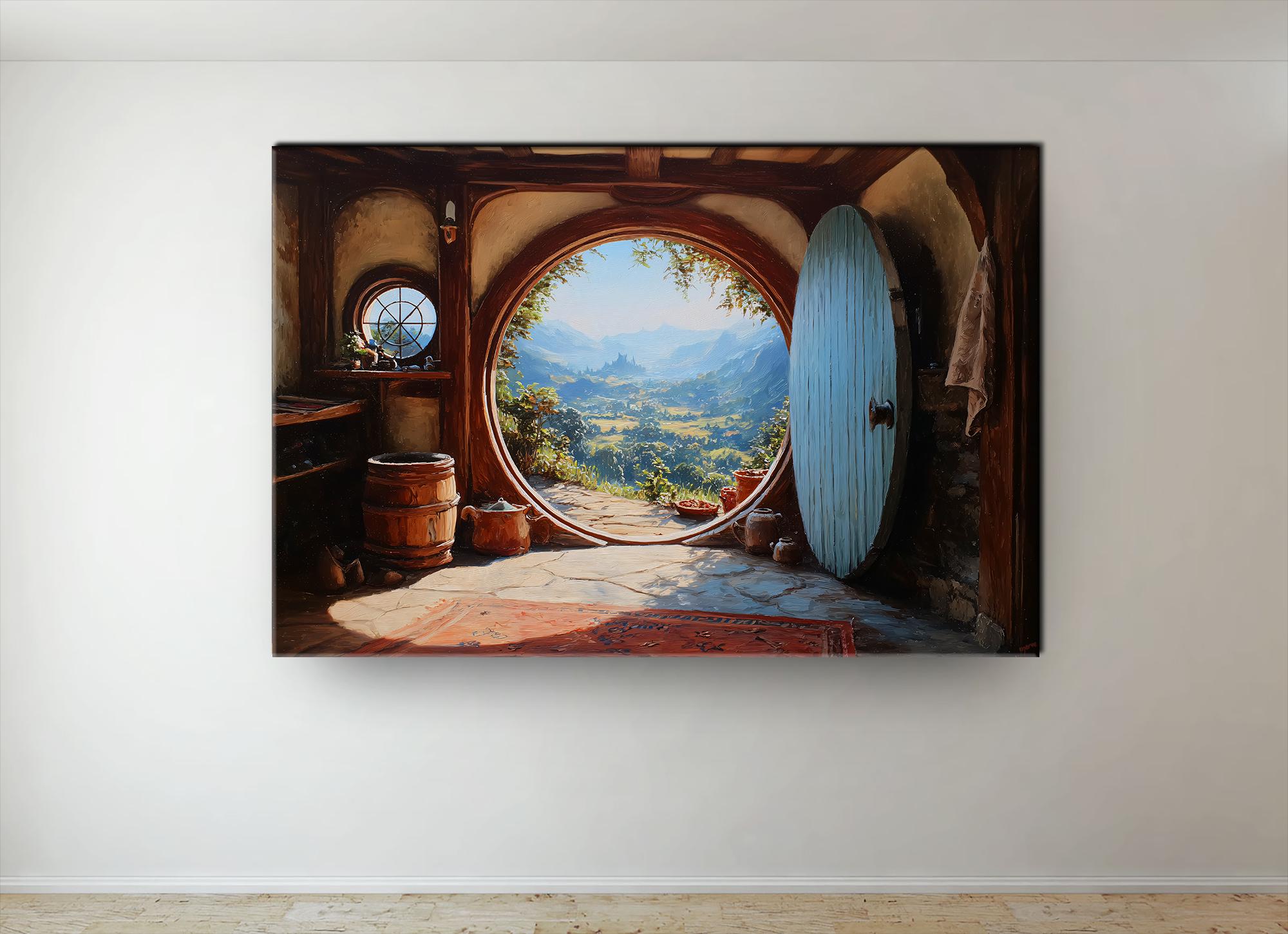 The Lord of the Rings "hobbit's Shire Doors" Landscape Fan Art Oil ...