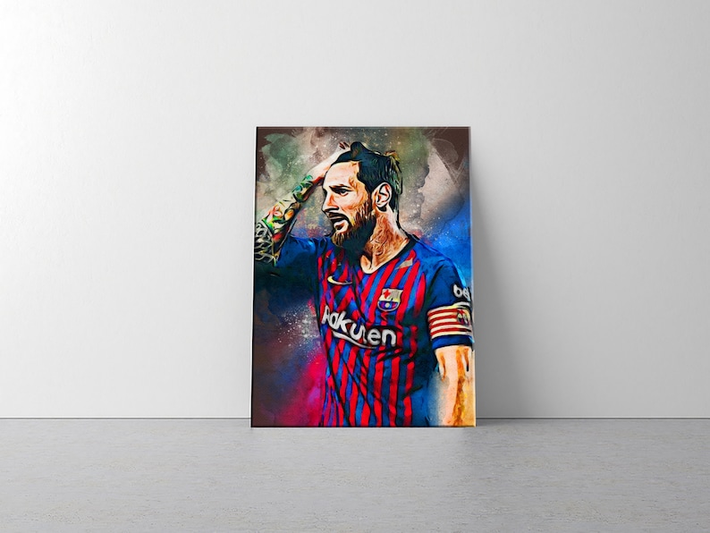 Lionel Messi Gift Lionel Messi Canvas Print Lionel Messi - Etsy