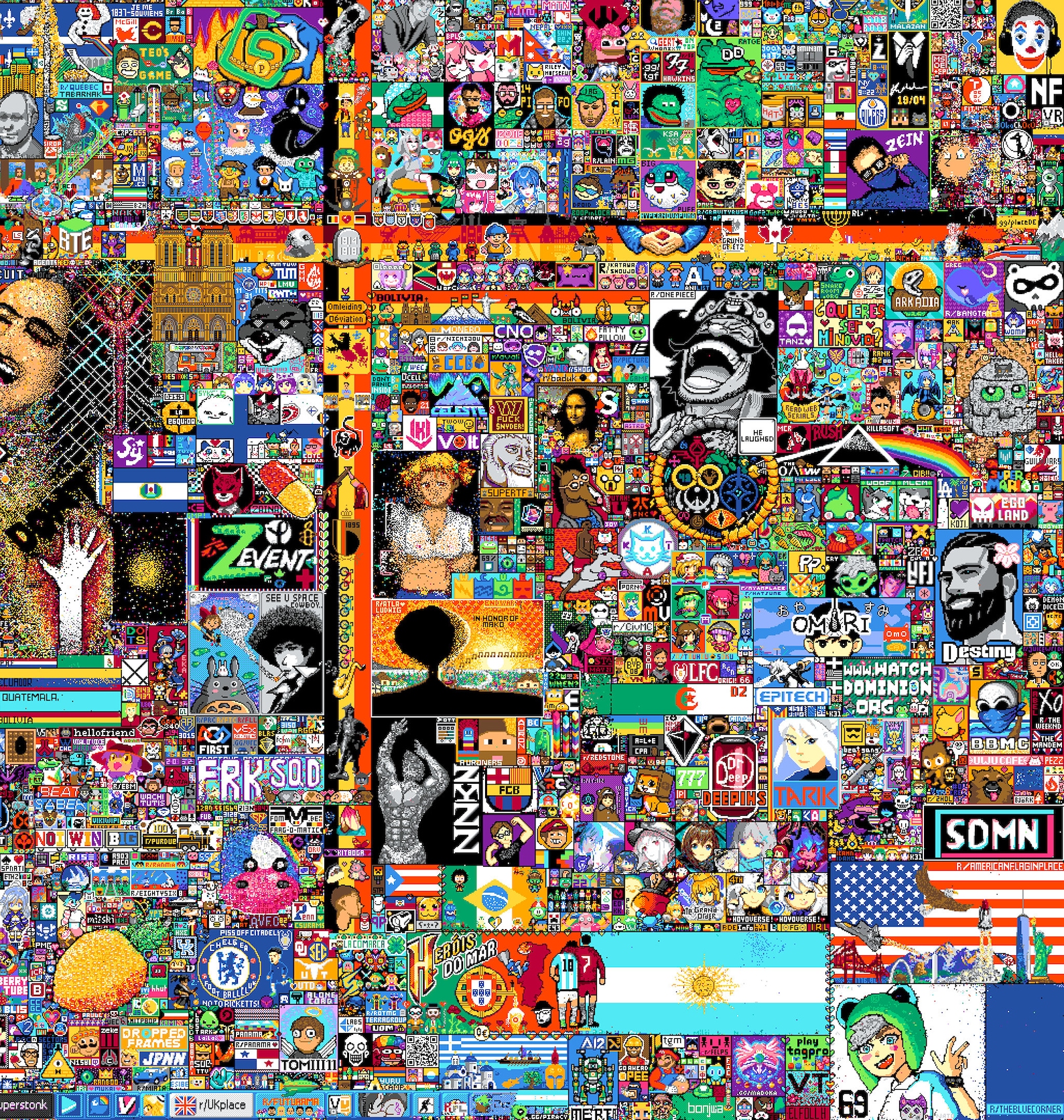 R/place Reddit 2022 Canvas Print: Internet Culture Wall Art - Etsy