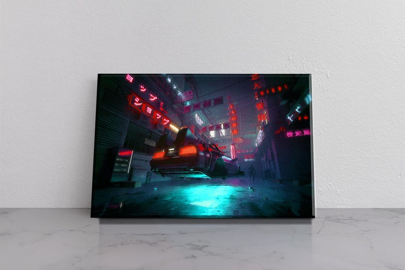 Back to the Future BTTF Delorean Time Machine in Cyberpunk | Etsy