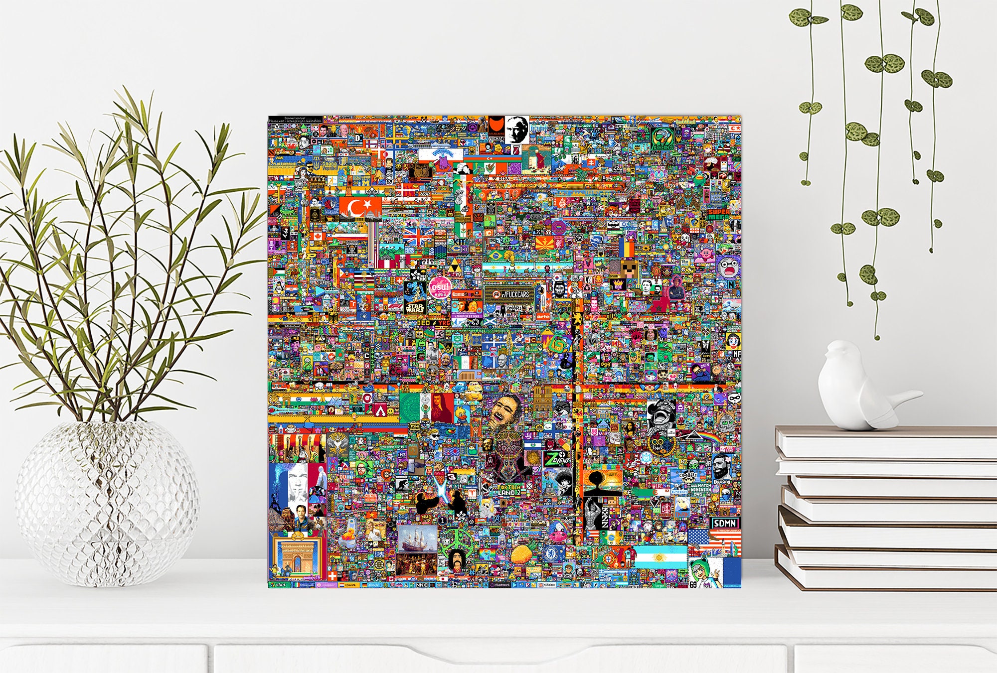 R/place Reddit Rplace Ver.1 2022 Wall Art Canvas Print Poster - Etsy