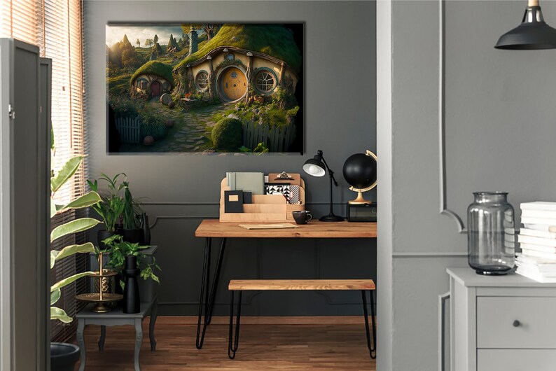 Lord of the Rings Hobbit Shire Enterance Oil Painting Design - Etsy