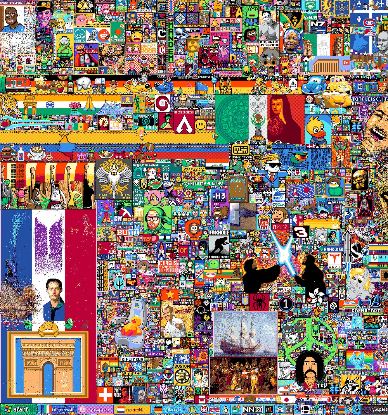 R/place Reddit Rplace last Version 2022 Wall Art - Etsy