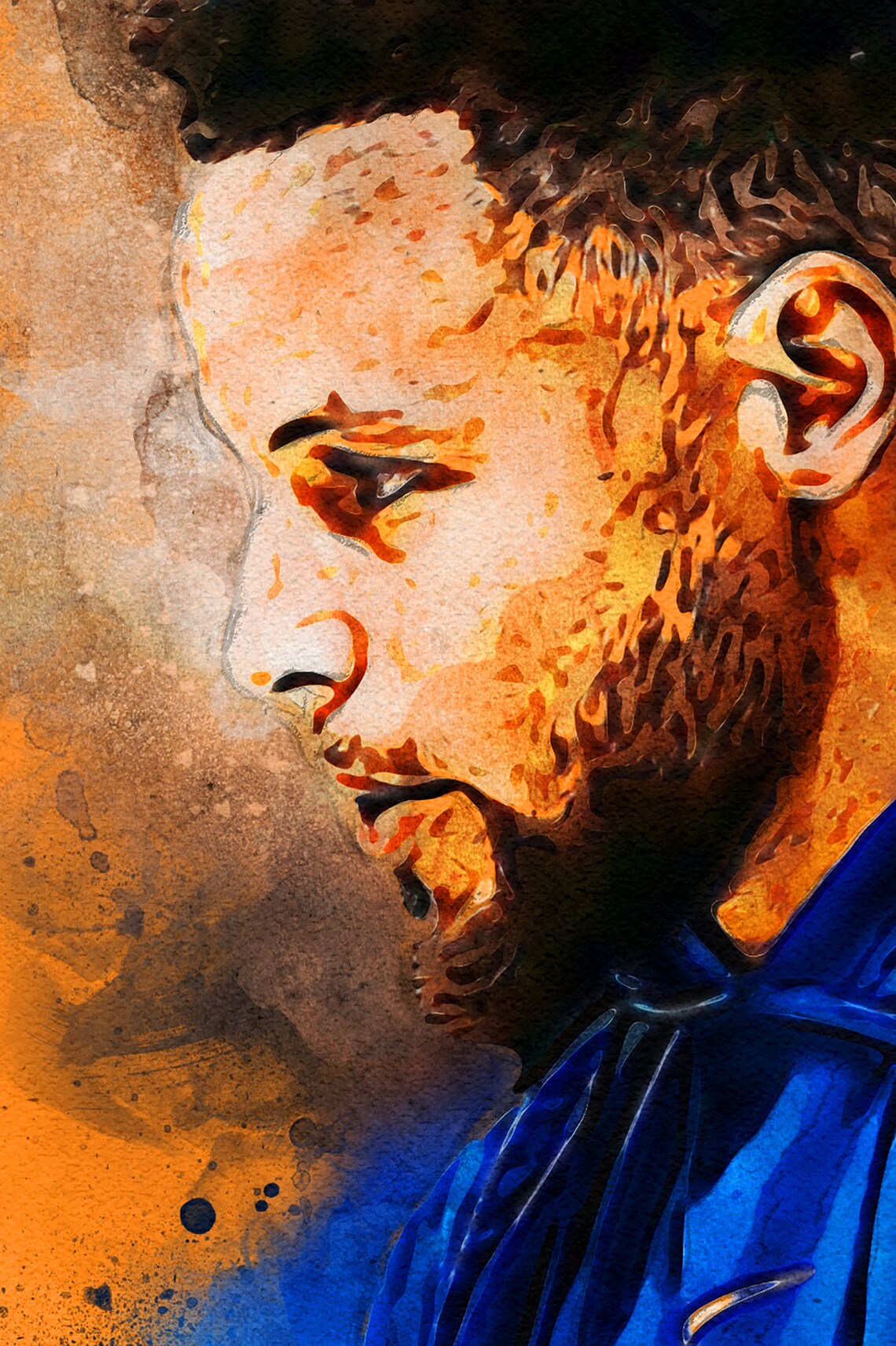 Stephen Curry Portrait Canvas Print Watercolor Design Poster - Etsy