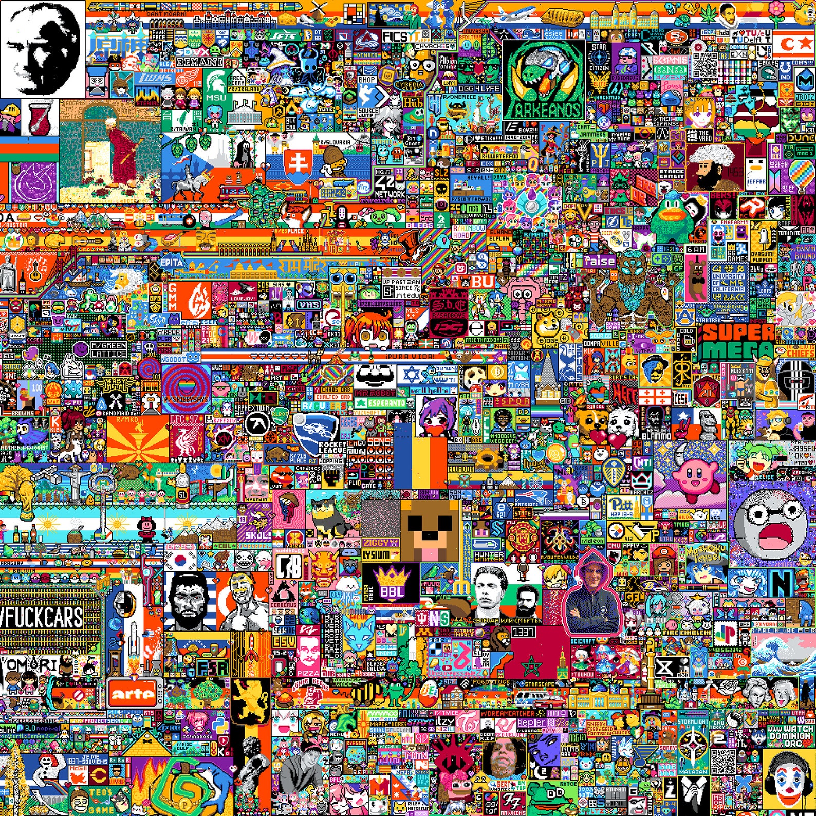 R/place Reddit Rplace Ver.1 2022 Wall Art Canvas Print Poster - Etsy UK