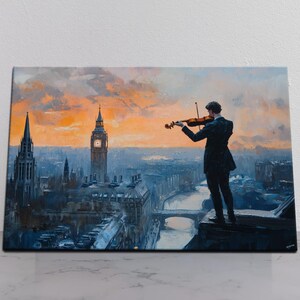 Sherlock Holmes London Canvas Print: Watercolor Cityscape Art - Etsy