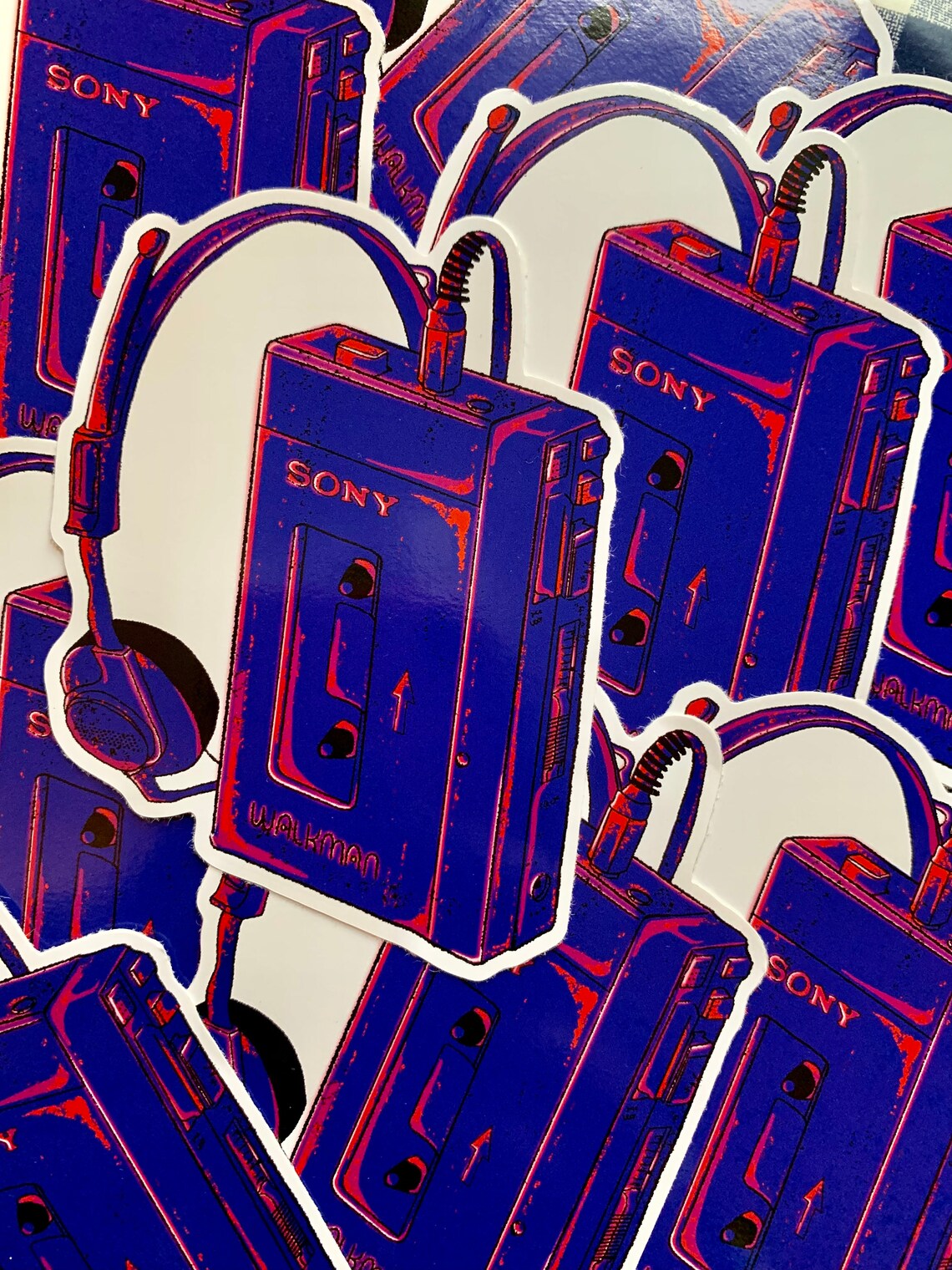 SONY WALKMAN STICKER Vinyl Weather Resistant Retro Style Music and ...