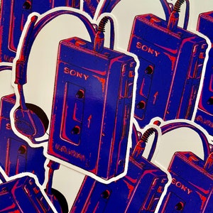 SONY WALKMAN STICKER Vinyl Weather Resistant Retro Style Music and ...