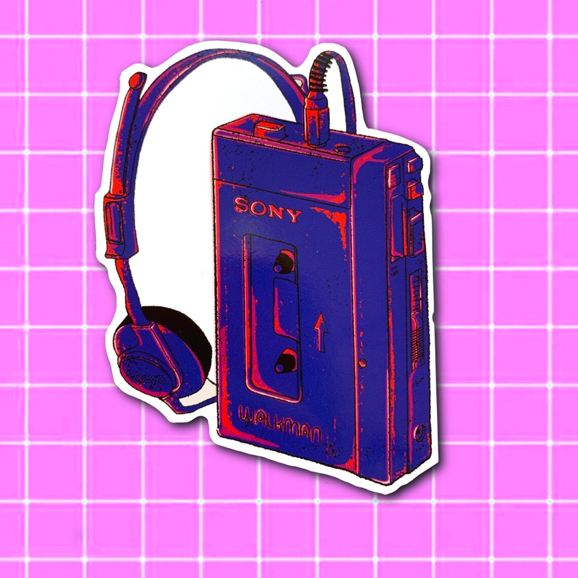 SONY WALKMAN STICKER Vinyl Weather Resistant Retro Style Music and ...