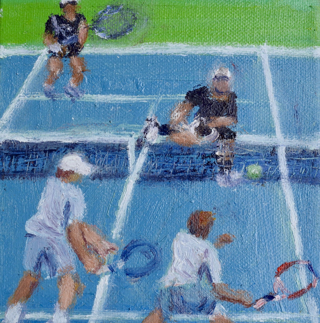 Original Tennis Painting on Canvas - Etsy
