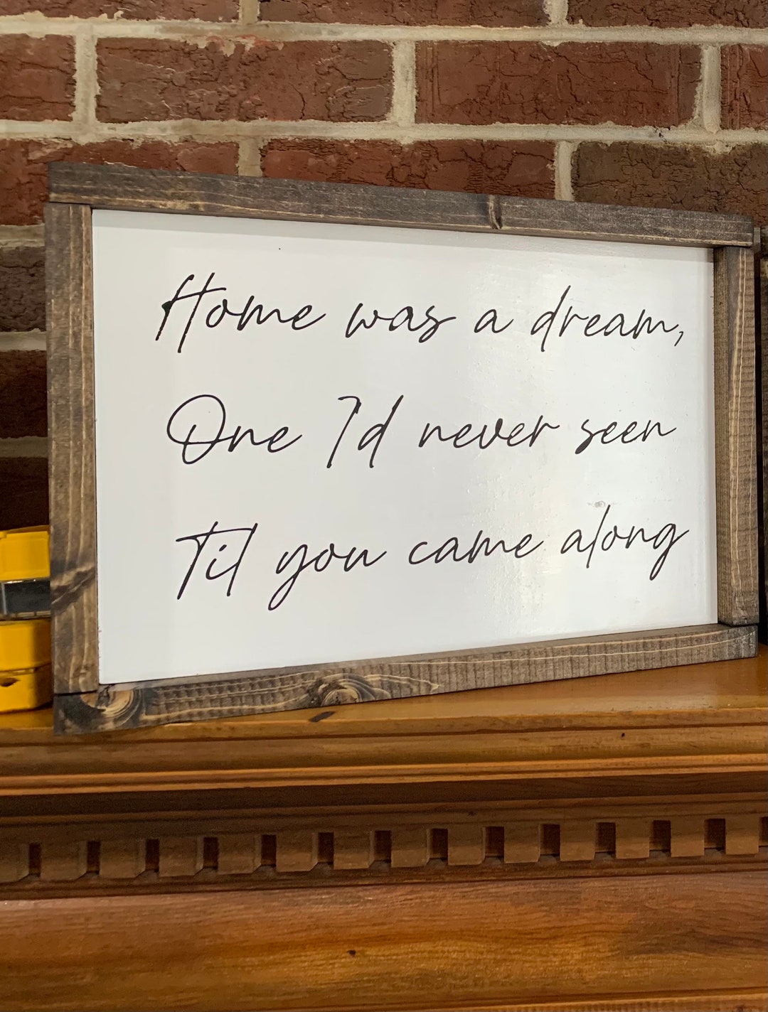 Home Was a Dream Wood Sign - Etsy