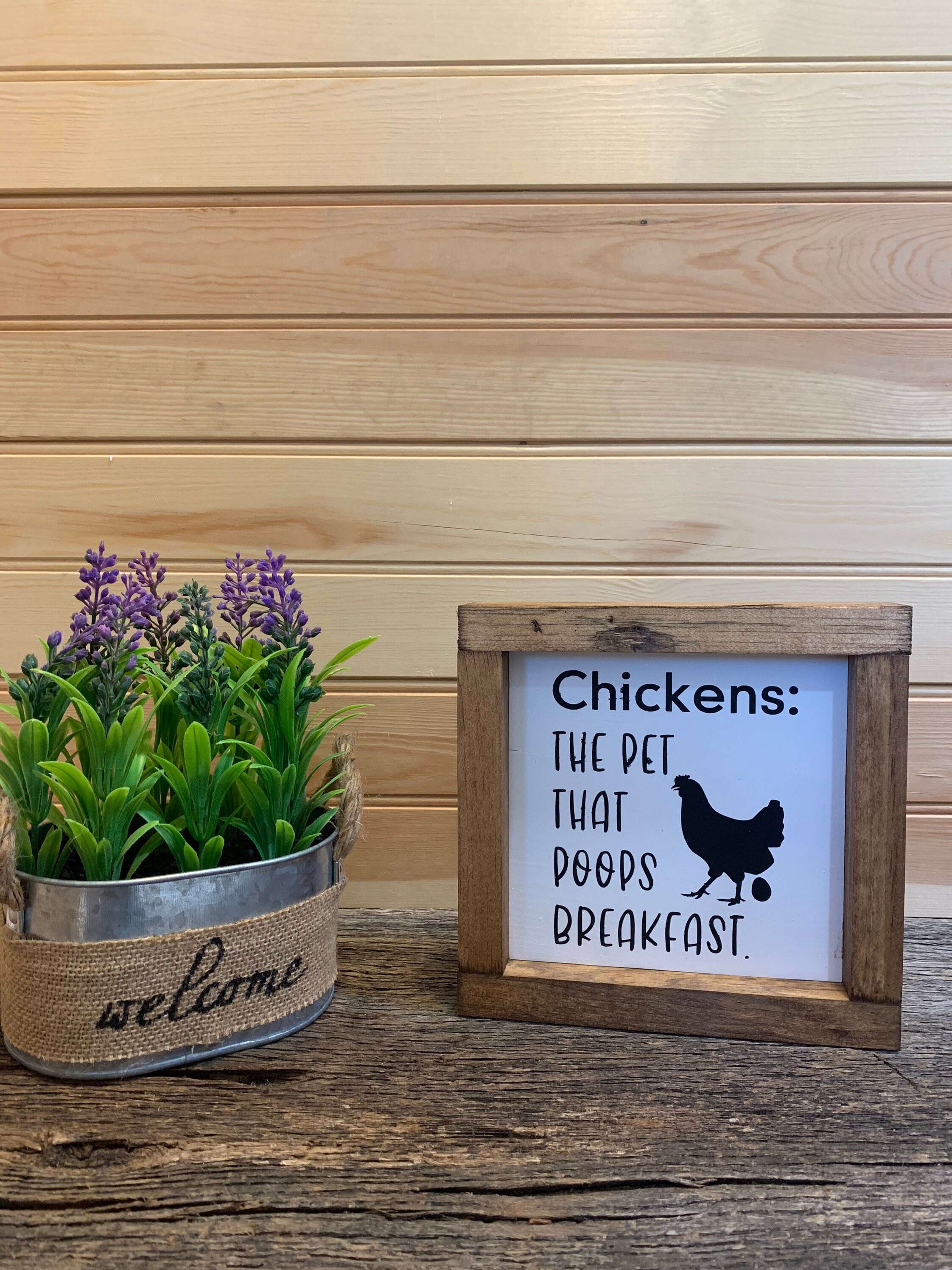 Chicken Wood Sign - Etsy