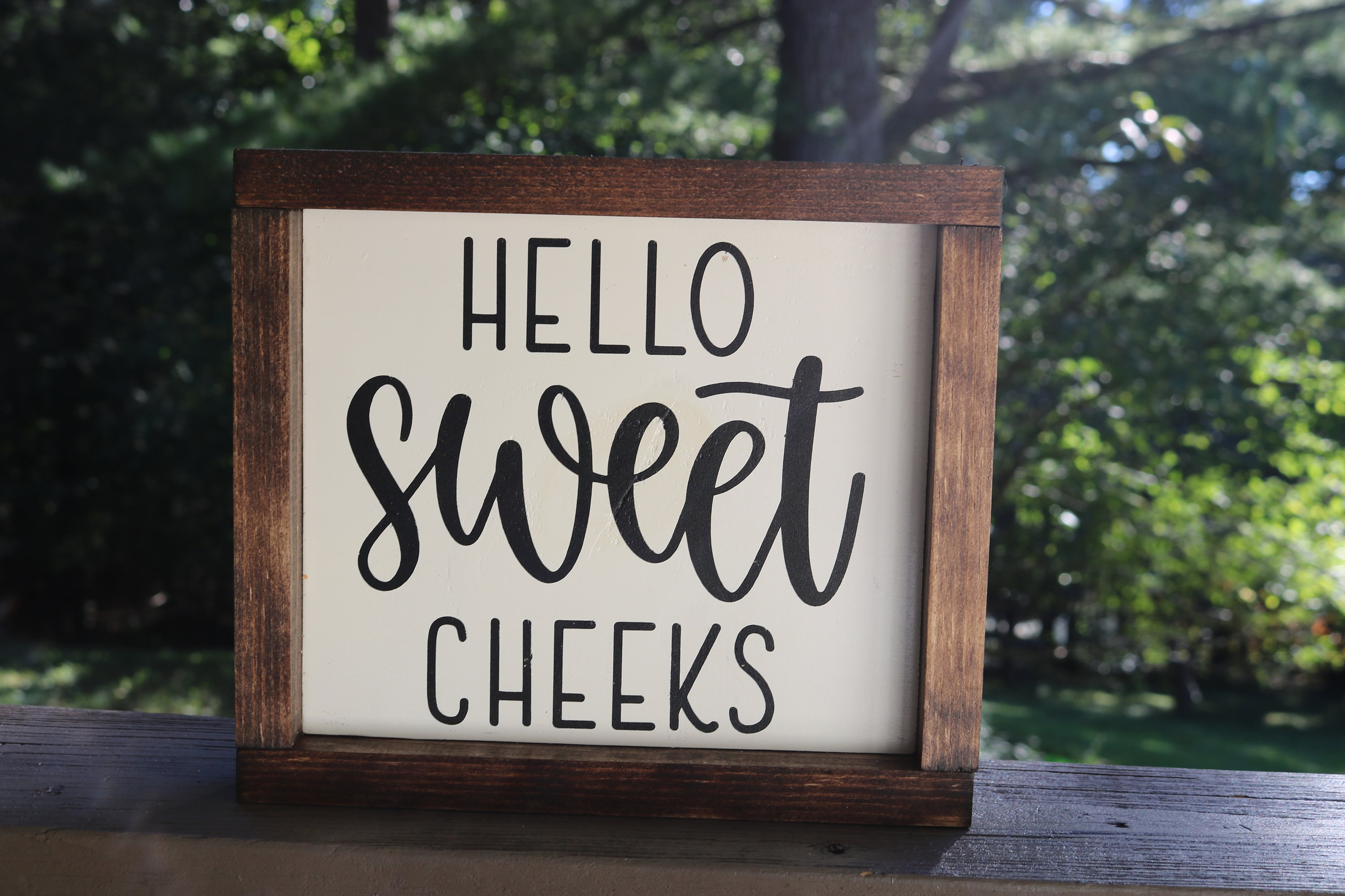 Hello Sweet Cheeks Wood Sign - Etsy