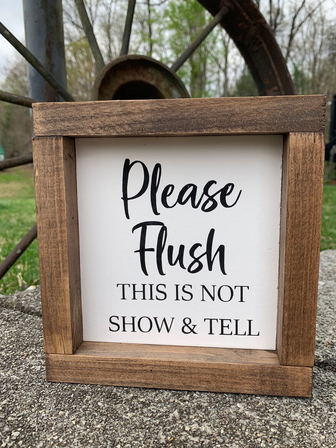 Please Flush Wood Sign - Etsy