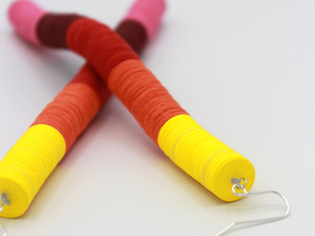 Pippi Earrings Statement Earrings Handmade Earrings Colourful Pride ...