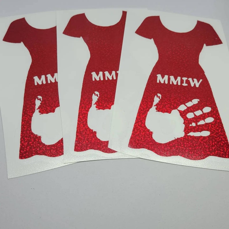 MMIW Red Dresses and Hand Vinyl Sticker - Etsy