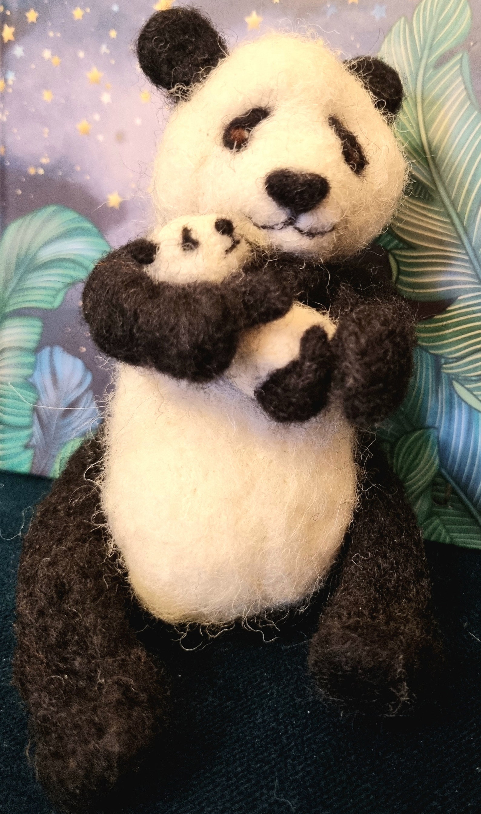 Needle Felted Panda and Cub - Etsy