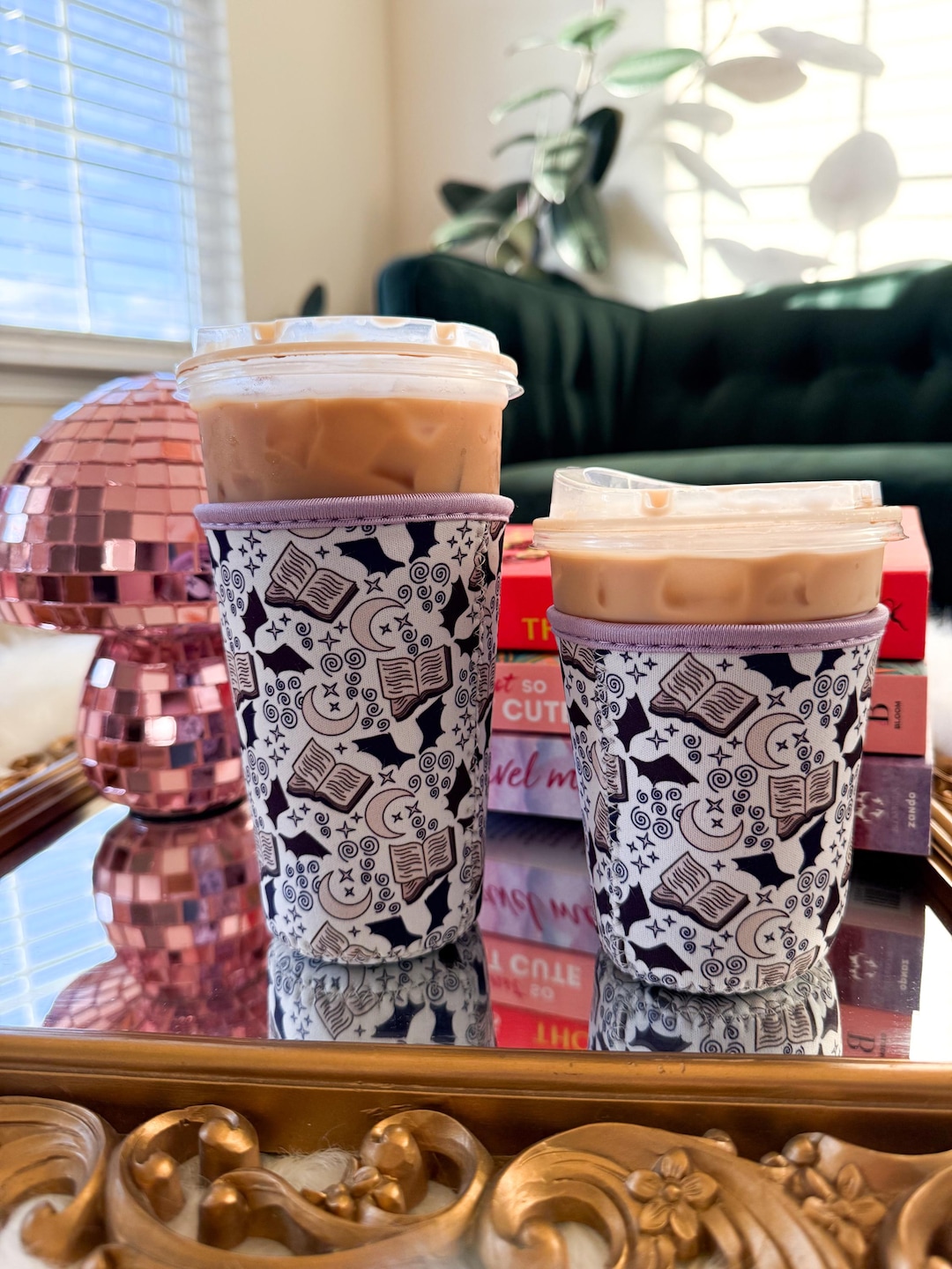 Bookish Iced Coffee Sleeve | Fantasy Print, Coffee Lover Gift - Etsy