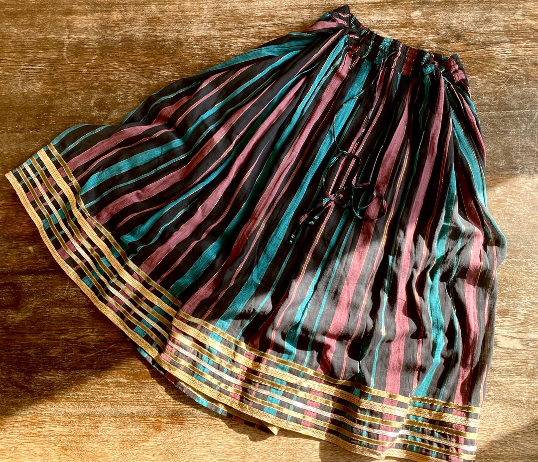 1970s PHOOL India Cotton Gauze Skirt // Size S-XXL - Etsy