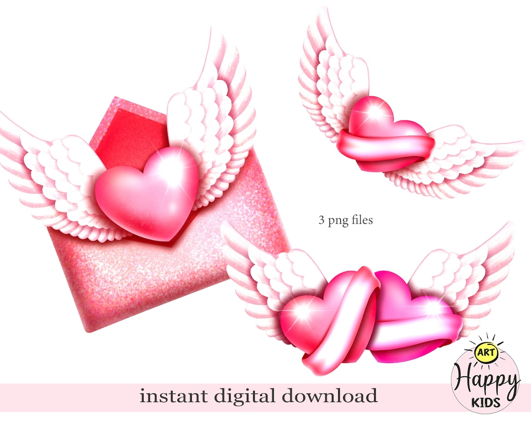 Valentine's Day Png Clipart, Pink Valentines Print, Valentine Hearts ...
