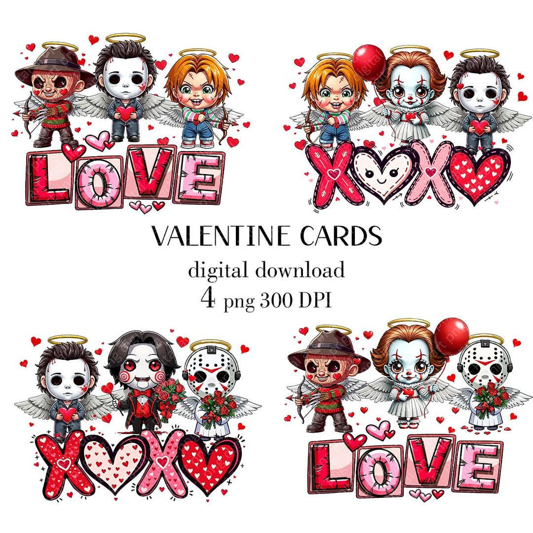 Horror Valentine PNG: Cupid Character Print (digital Download) - Etsy
