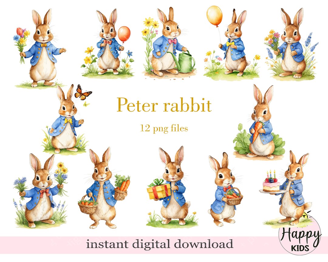 Peter Rabbit Bundle, Rabbit PNG, Bunny PNG, Transparent PNG File ...