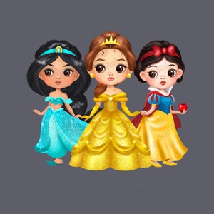 Princess PNG Clipart, Print Cinderella Aurora Ariel Jasmine Belle Snow ...