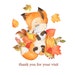 Fox Watercolor Clipart. Autumn Leaf Fall, Forest Animals - Etsy