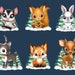 Forest Animals Clipart, Forest Animals Children Print Png, Fox ...