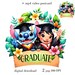 Stitch and Lilo Graduation Clipart. Cartoon PNG Graphics (digital ...