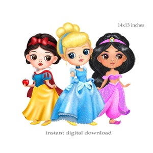 Princess PNG Clipart, Print Cinderella Aurora Ariel Jasmine Belle Snow ...