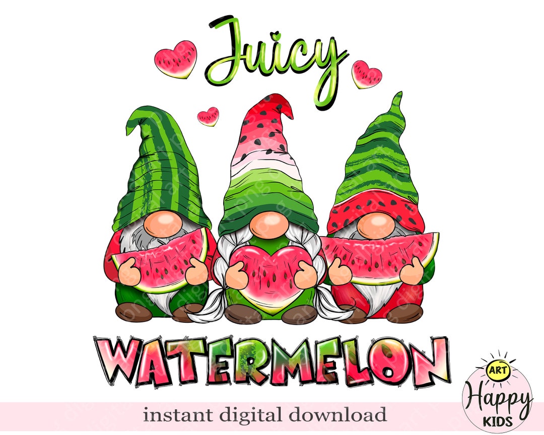 Watermelon Gnomes PNG: Sublimation Design (digital Download) - Etsy