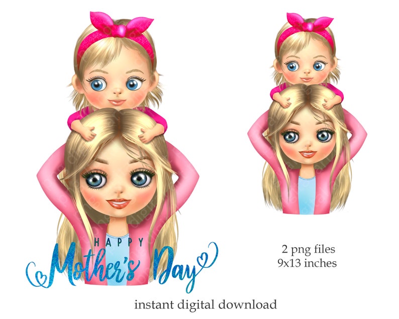 Mutter und Tochter Clipart beste Mutter png Muttertag - Etsy.de