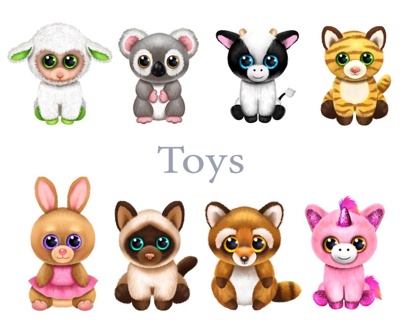 Toys Animals PNG Sublimation Animal Design Cute Animals - Etsy