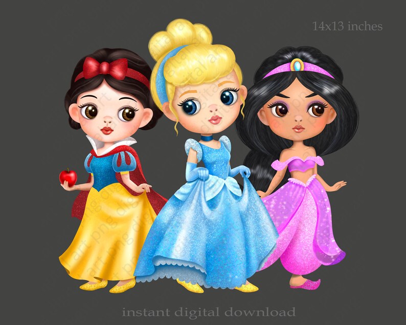 Princesses Png Print Princesses Instant Digital Download - Etsy