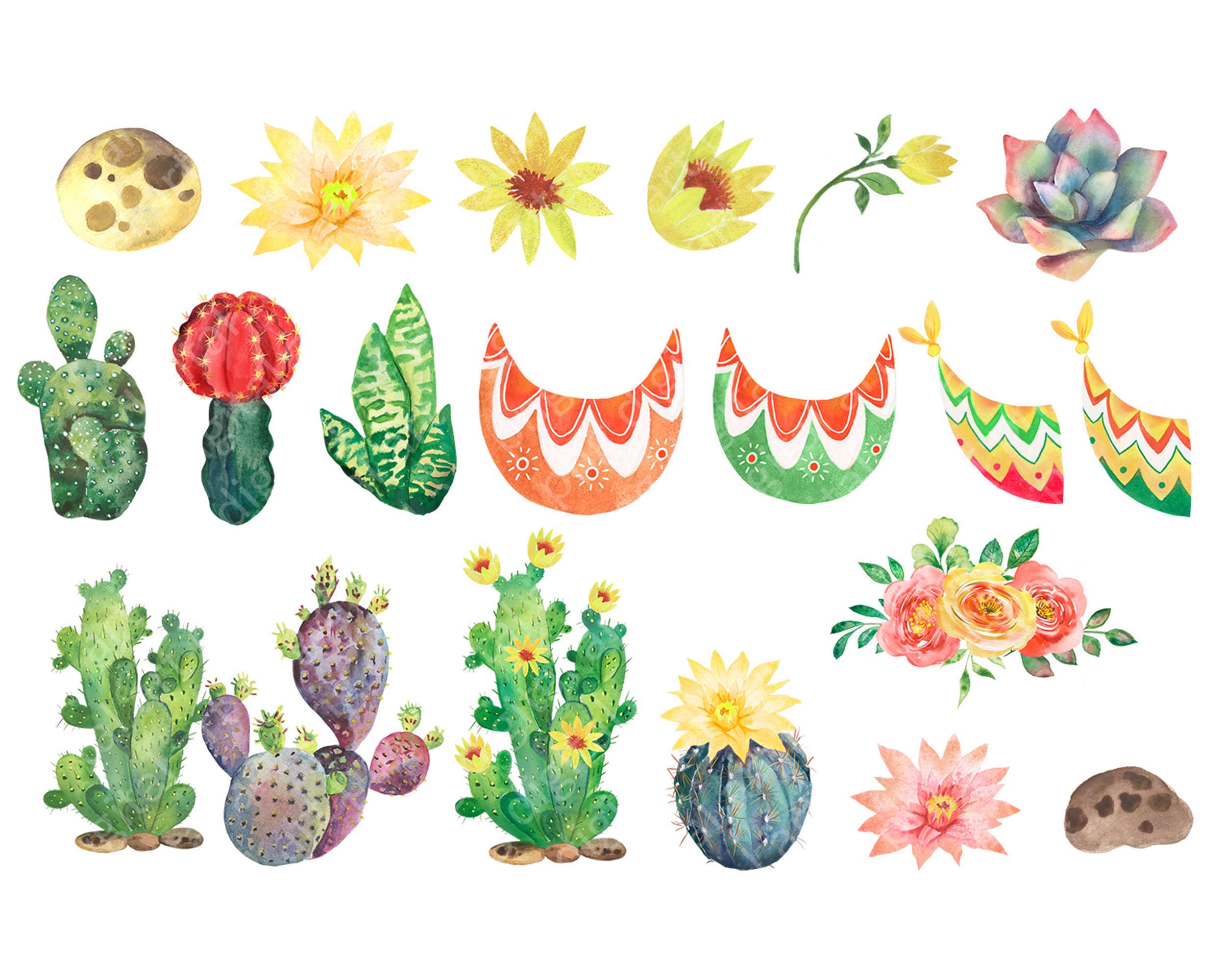 Llama Clipart Alpaca Clipart Cactus Clipart Animal Clipart - Etsy