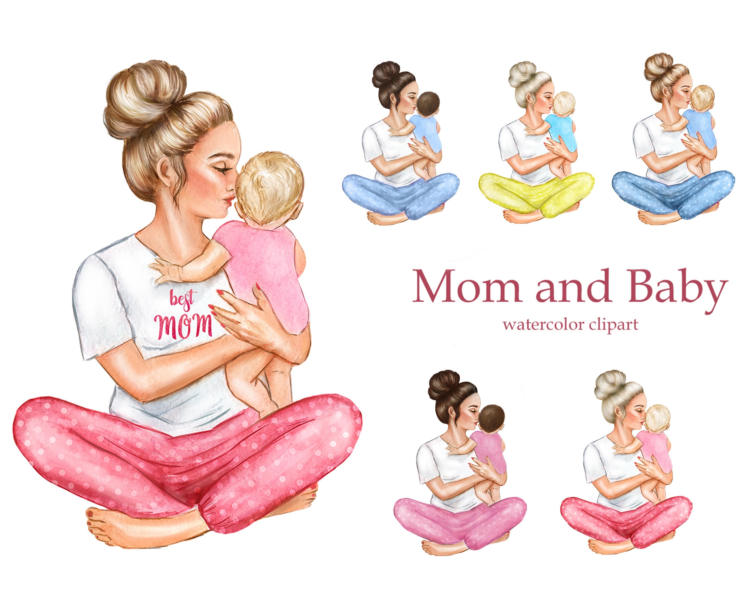 Mom And Newborn Clipart