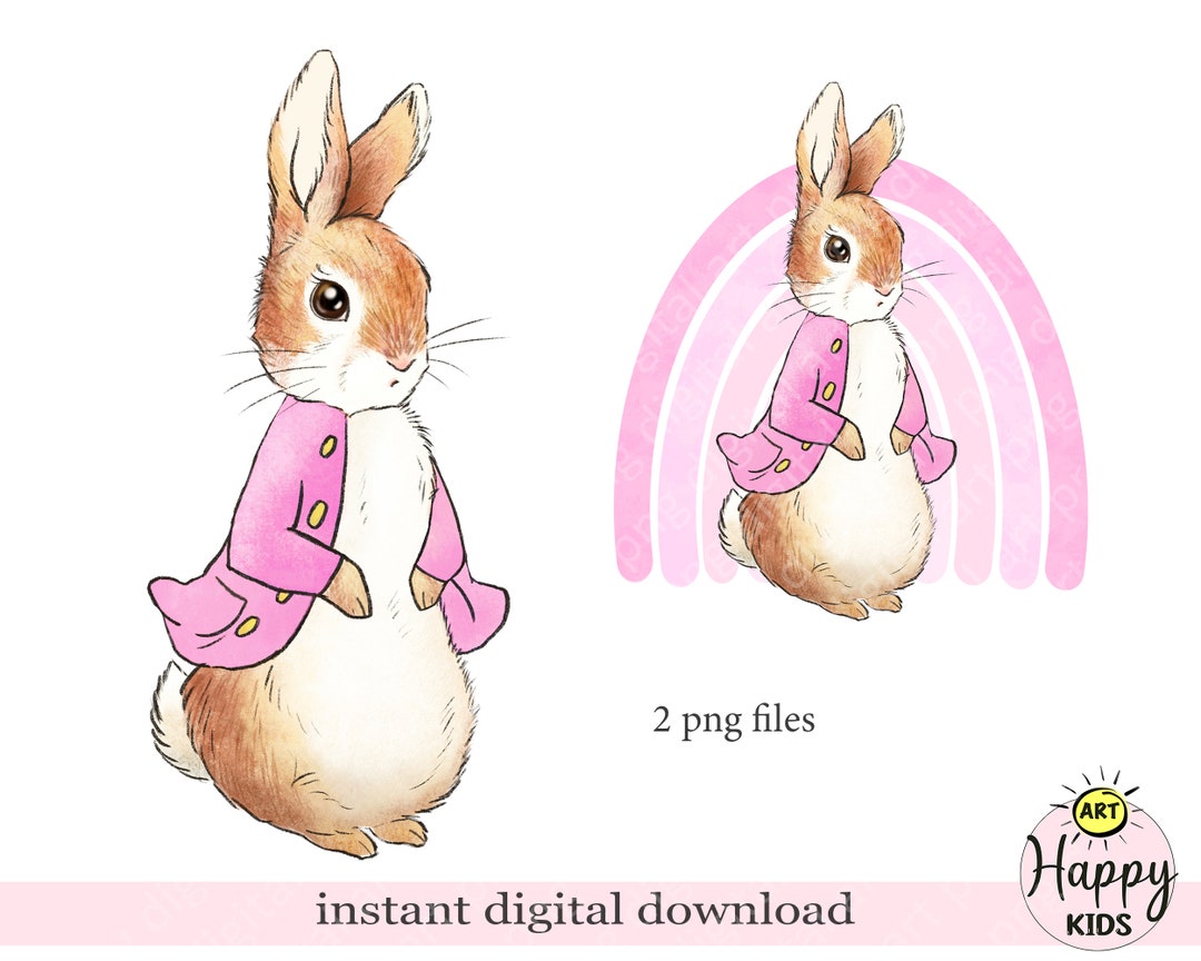 Flopsy Bunny PNG Sublimation Design Easter Bunny Design - Etsy