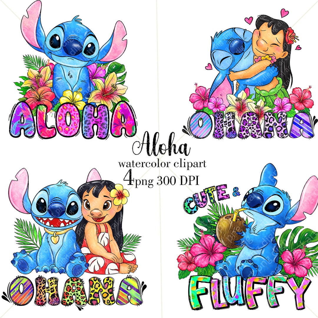 Aloha Stitch PNG Prints. Ohana Sublimation Designs (digital Download ...